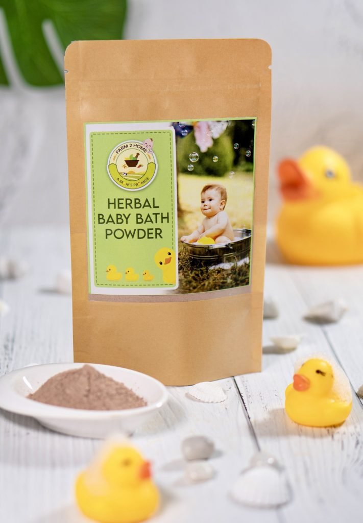 HERBAL BABY BATH POWDER (FOR BABIES & MEN) (150g) | Farm 2 Home